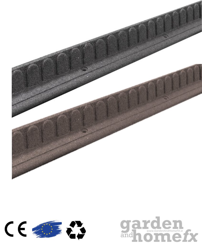Recycled Rubber Mowing Lawn Edging - 1.2m - Garden and Home FX