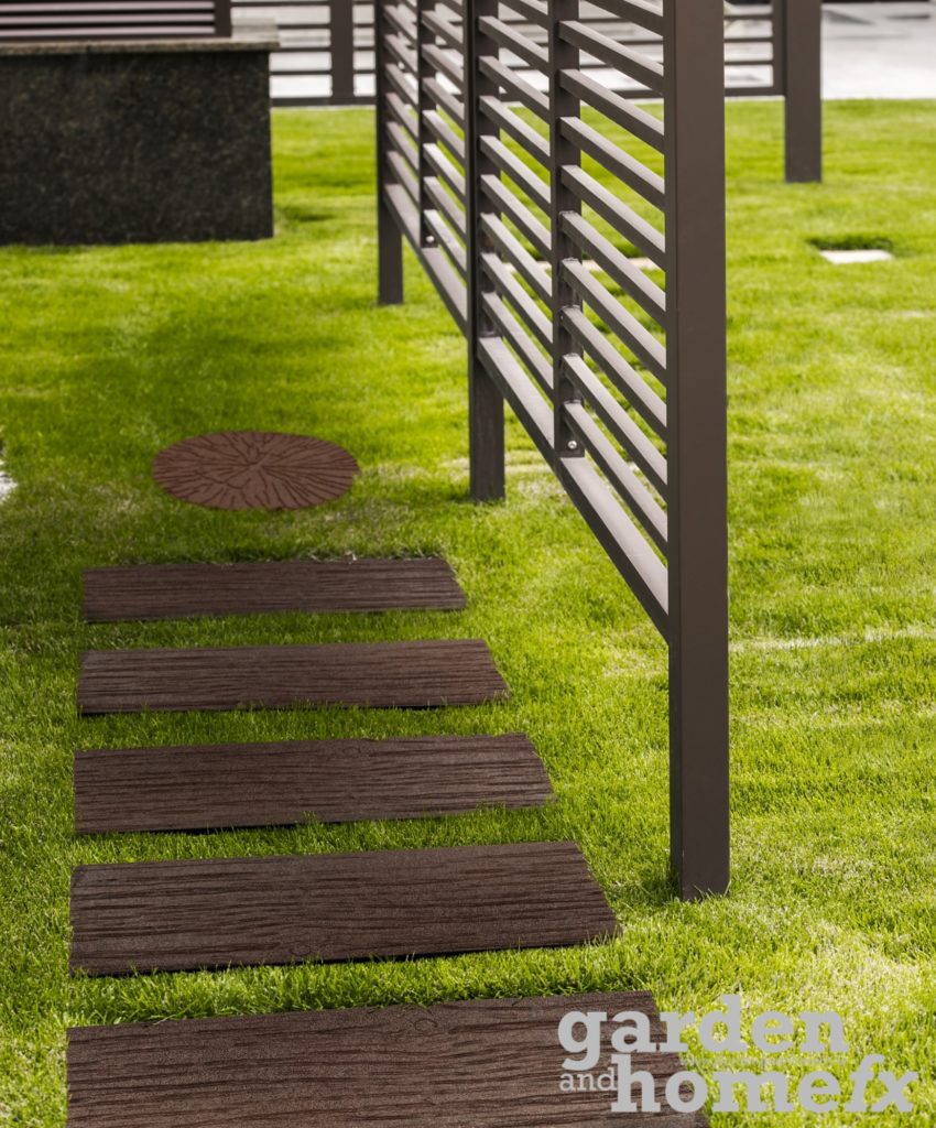 Recycled Rubber Stepping Stones - Railway Sleeper - Garden and Home FX