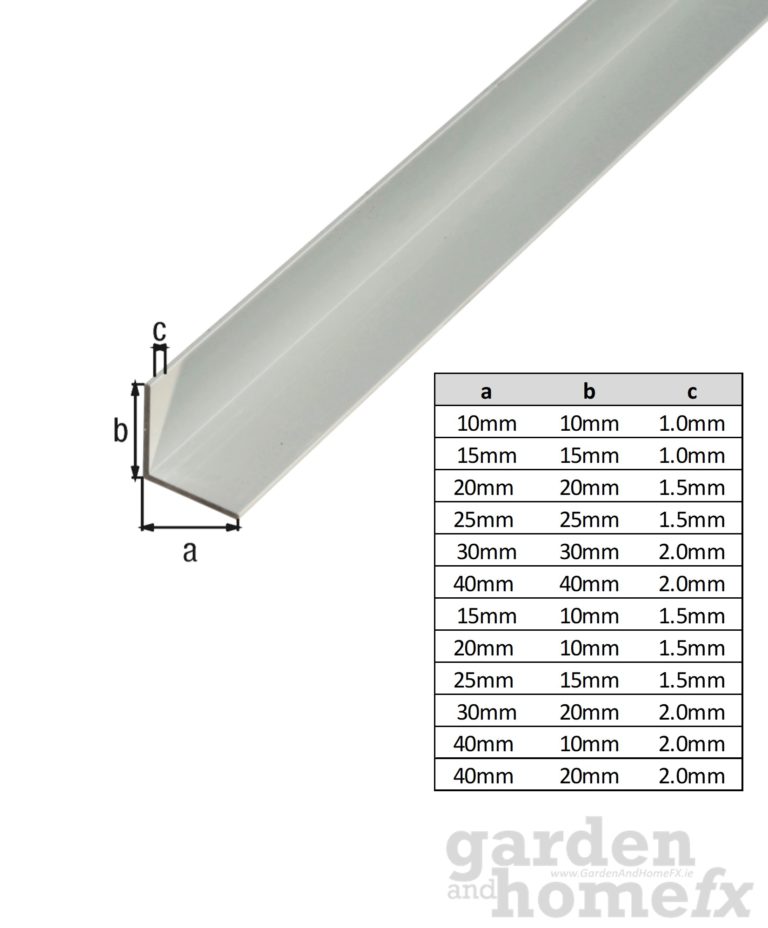 Aluminium Flat Solid Bar Profiles - 1m - Garden and Home FX