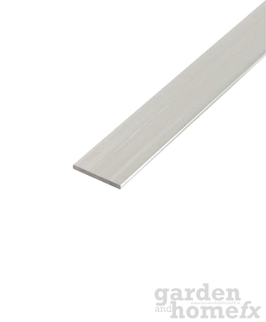 Aluminium Flat Solid Bar Profiles - 1m - Garden and Home FX