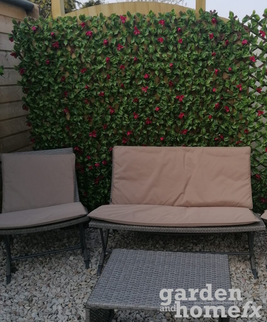 Artificial Hedge on Expanding PVC Trellis - 2m x 1m "Rose Deep Pink ...