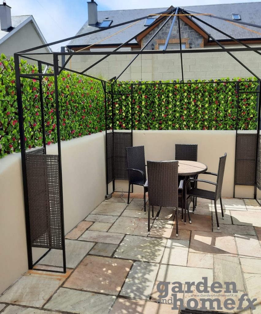 Artificial Hedge on Expanding PVC Trellis - 2m x 1m "Rose Deep Pink ...