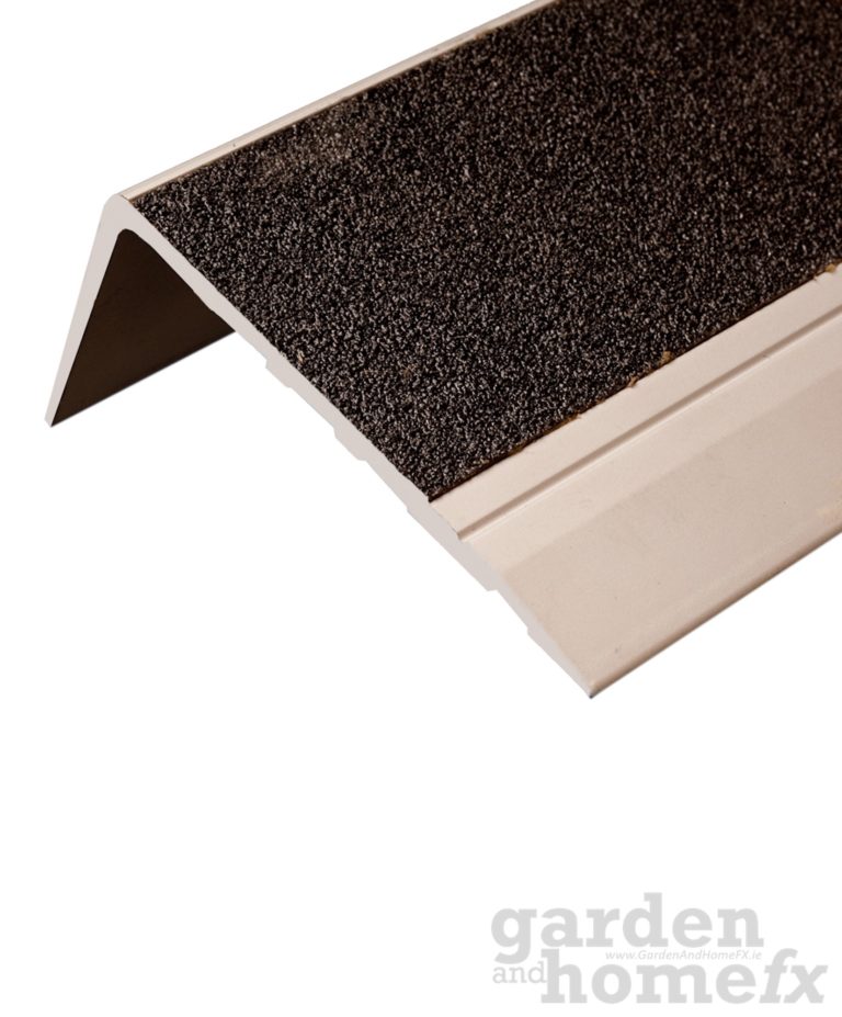 Aluminium Anti-Slip Commercial Stairnosing - 1m - Garden and Home FX