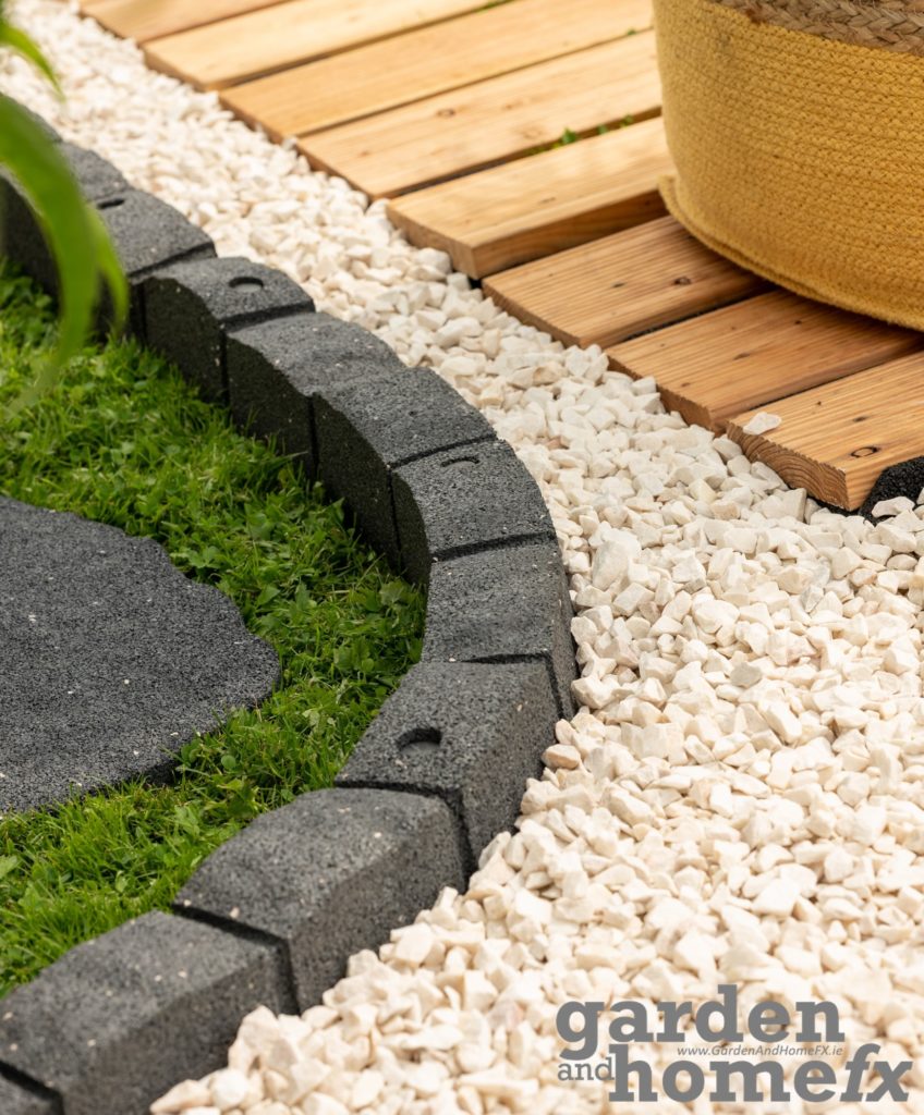 Recycled Rubber Flexi Roman Stone Lawn Edging - 1.2m - Garden and Home FX