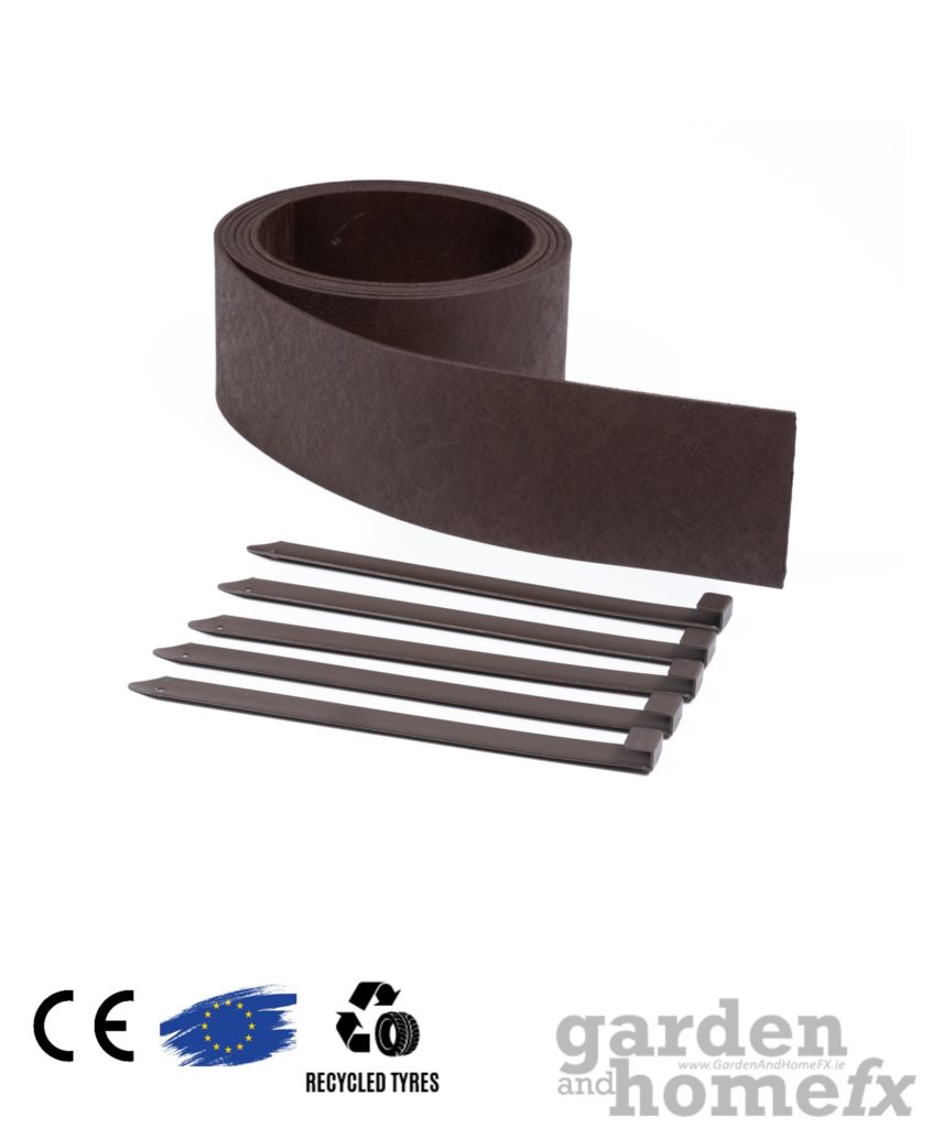 Recycled Rubber Flexi Ultra Thin Lawn Edging - 6m - Garden and Home FX